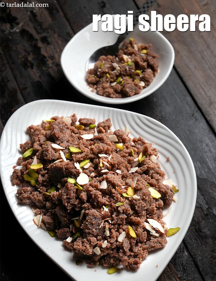 ragi sheera recipe | ragi halwa | healthy nachni sheera