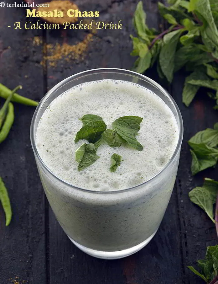 masala chaas recipe | spiced buttermilk recipe | healthy masala chaas ...